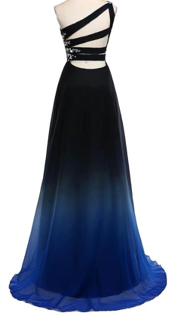 A Line Princess Prom Gowns ,one Shoulder Prom Dress ,custom Made,party ...